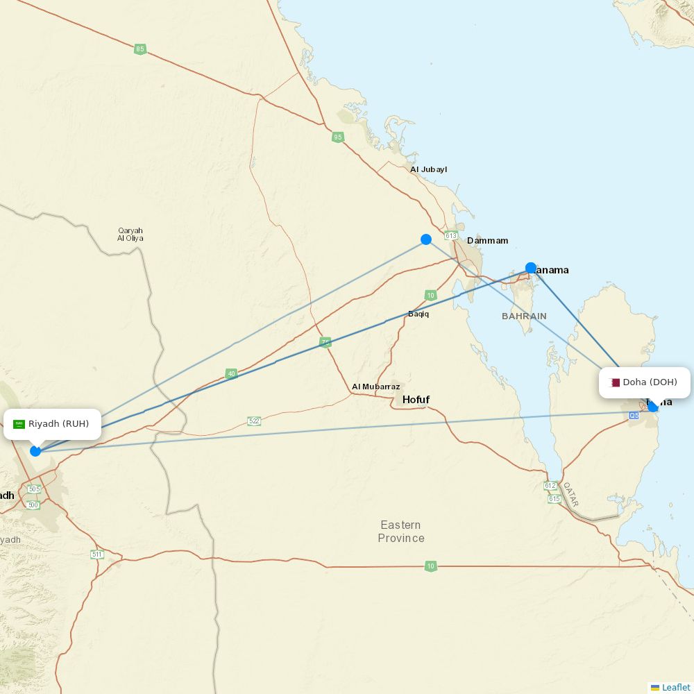 Flynas airline routes (XY) 2025, map - Flight Routes