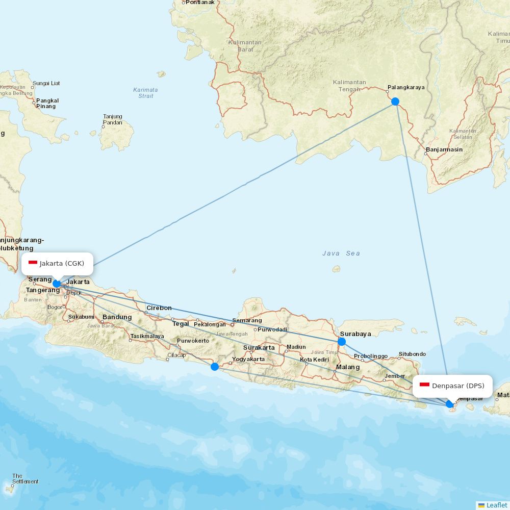 Garuda Indonesia routes 2025 – map with all flights - Flight Routes