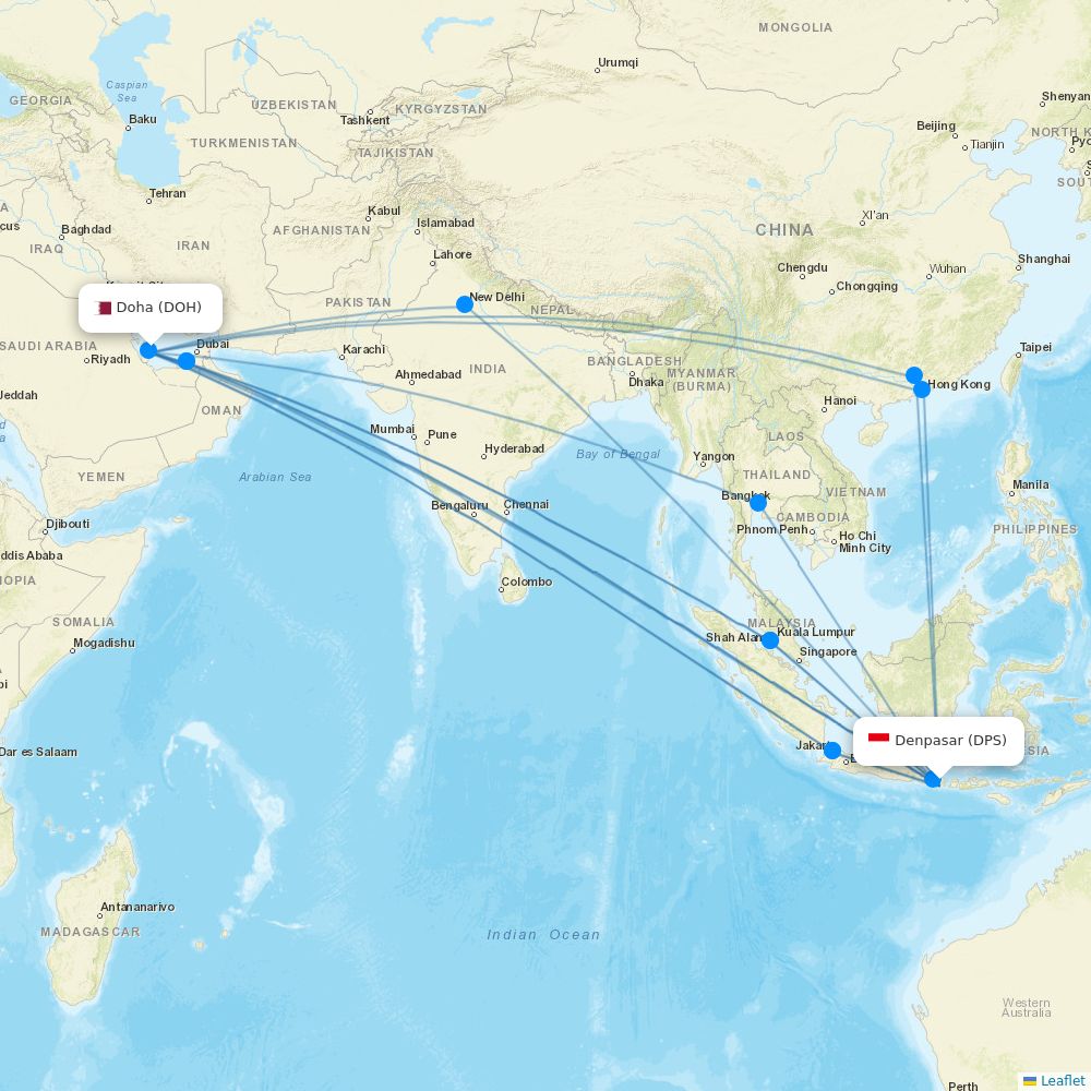 Qatar Airways routes 2025 – map with all flights - Flight Routes