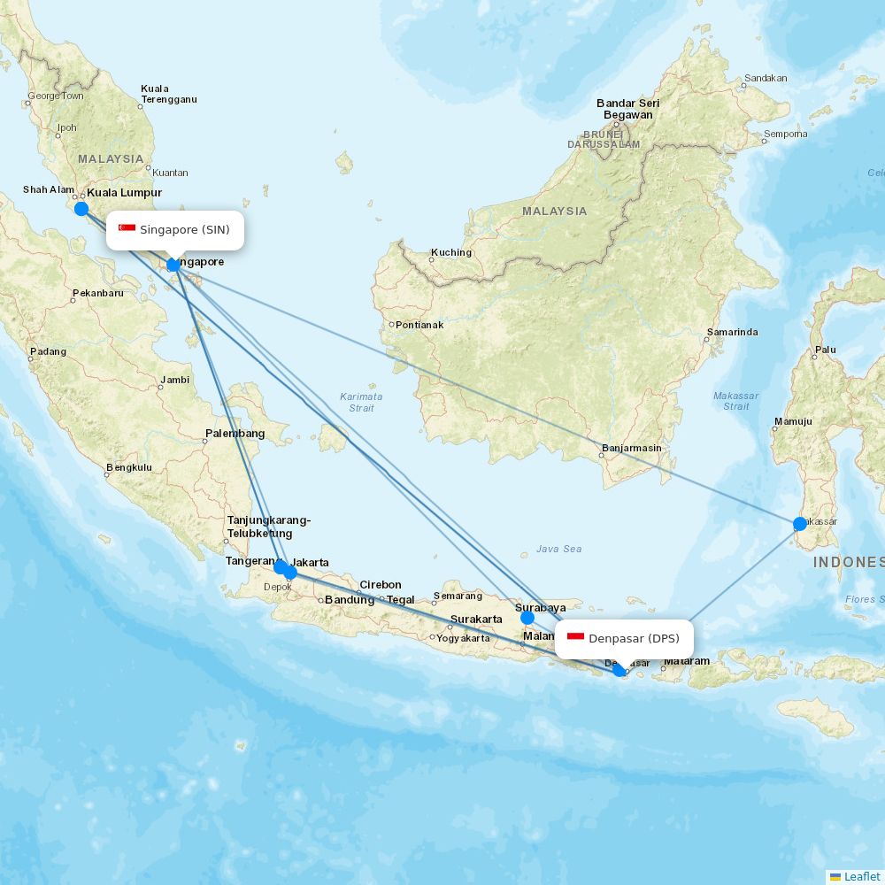 Indonesia AirAsia routes 2025 – map with all flights - Flight Routes