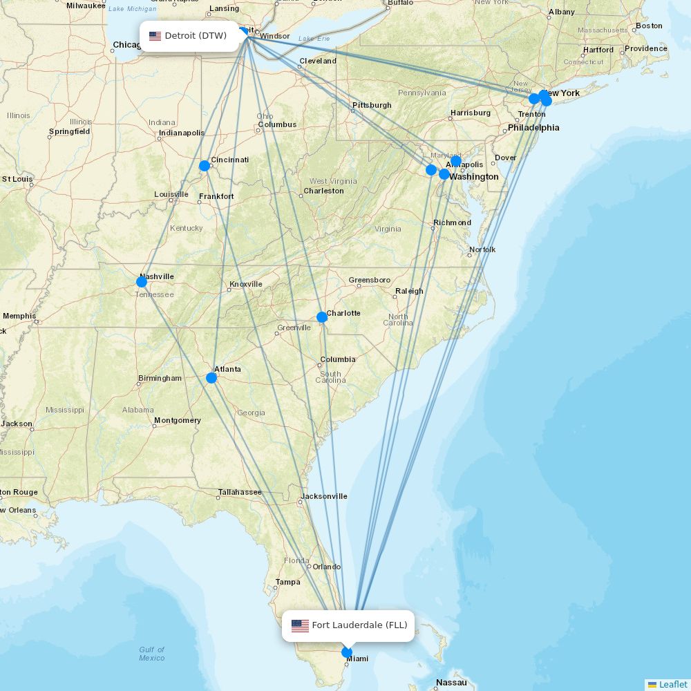 Spirit Airlines routes 2026 – map with all flights - Flight Routes