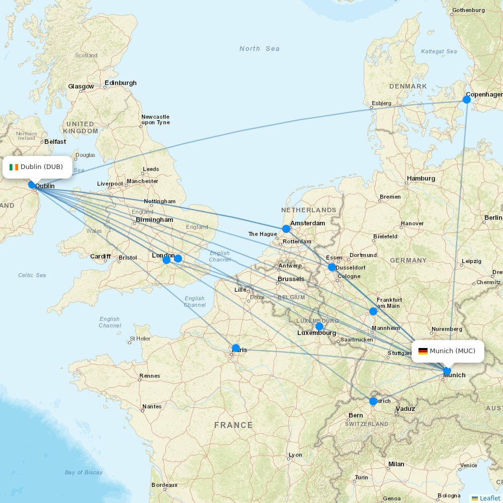 Aer Lingus routes 2025 – map with all flights - Flight Routes