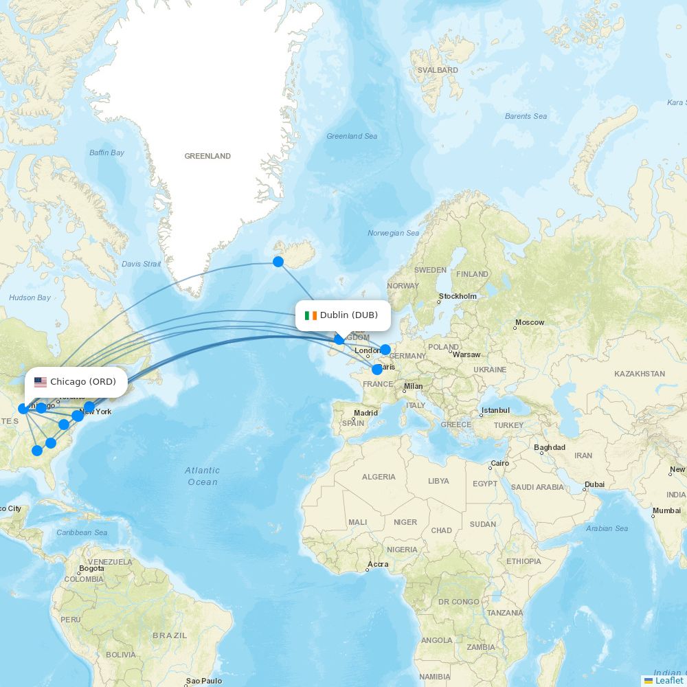 Aer Lingus routes 2025 – map with all flights - Flight Routes