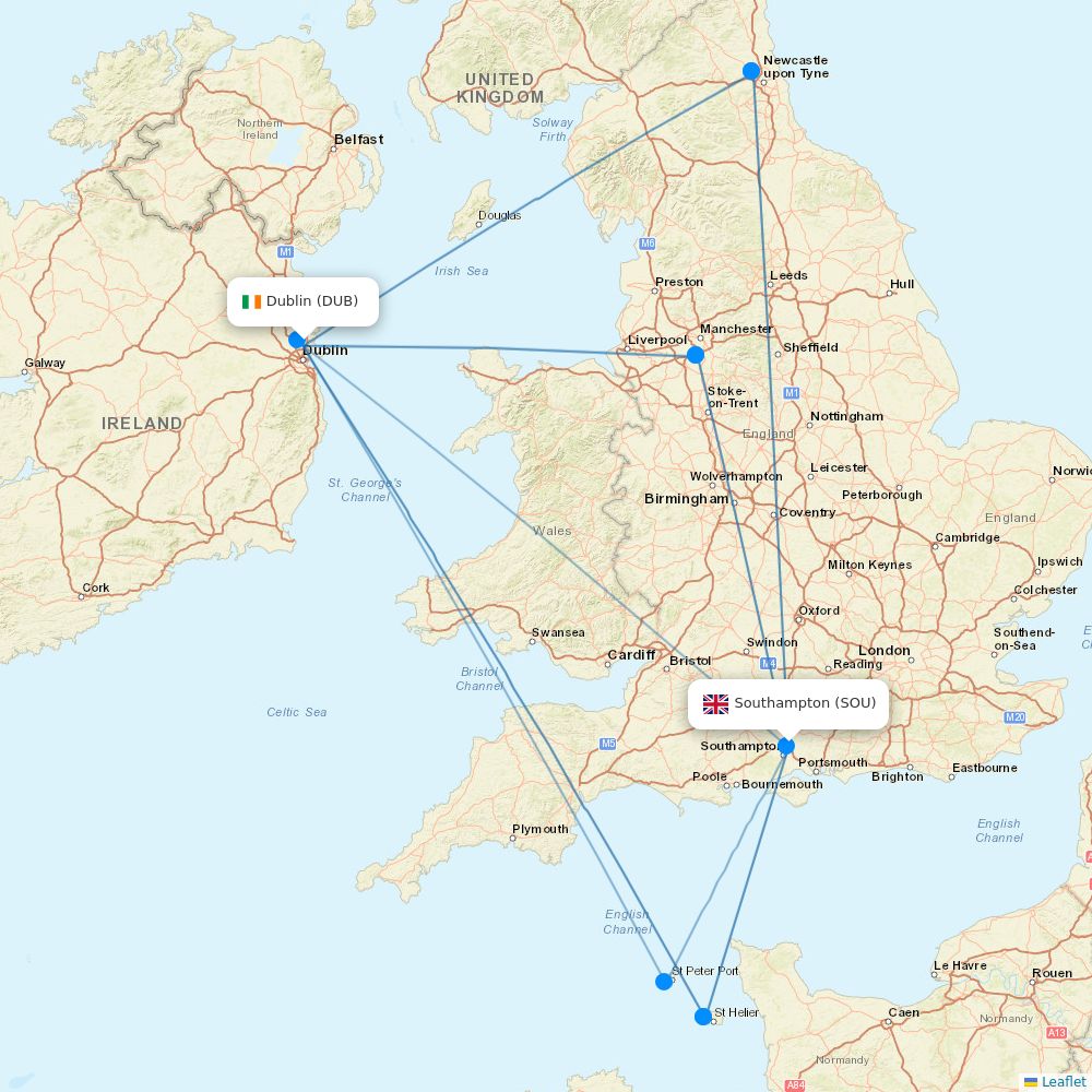 Aer Lingus routes 2026 – map with all flights - Flight Routes