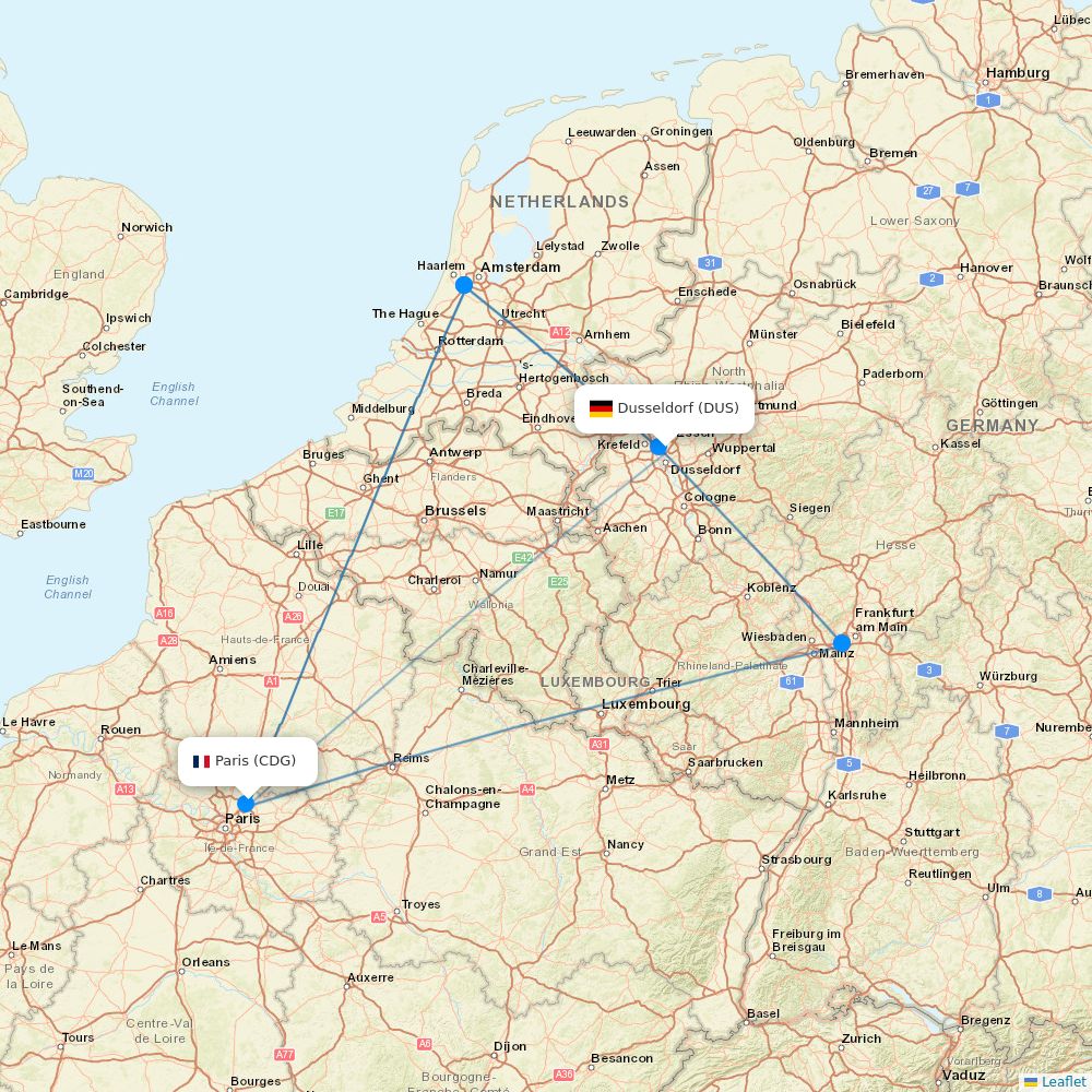 Air France routes 2025 – map with all flights - Flight Routes