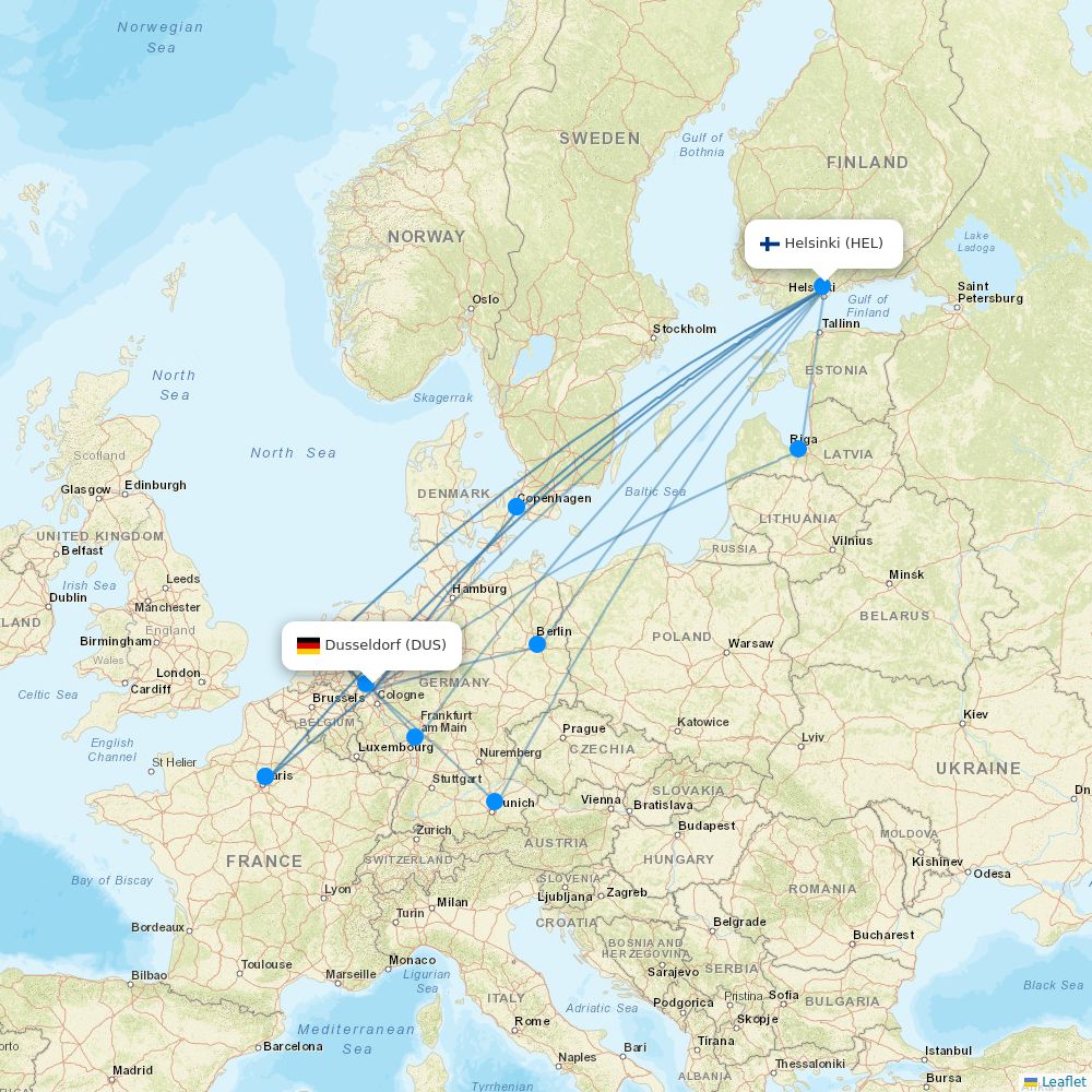 Finnair routes 2026 – interactive map with all flights - Flight Routes