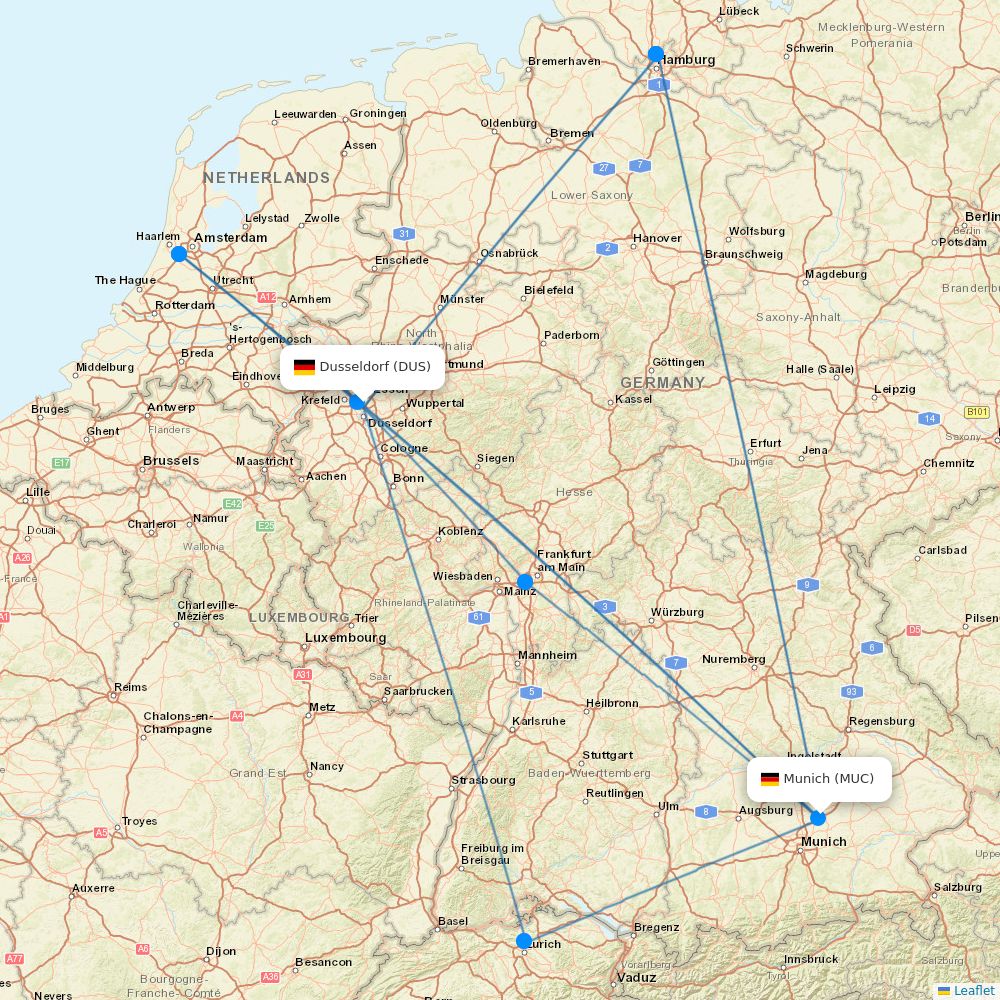 Eurowings routes 2025 – interactive map with all flights - Flight Routes