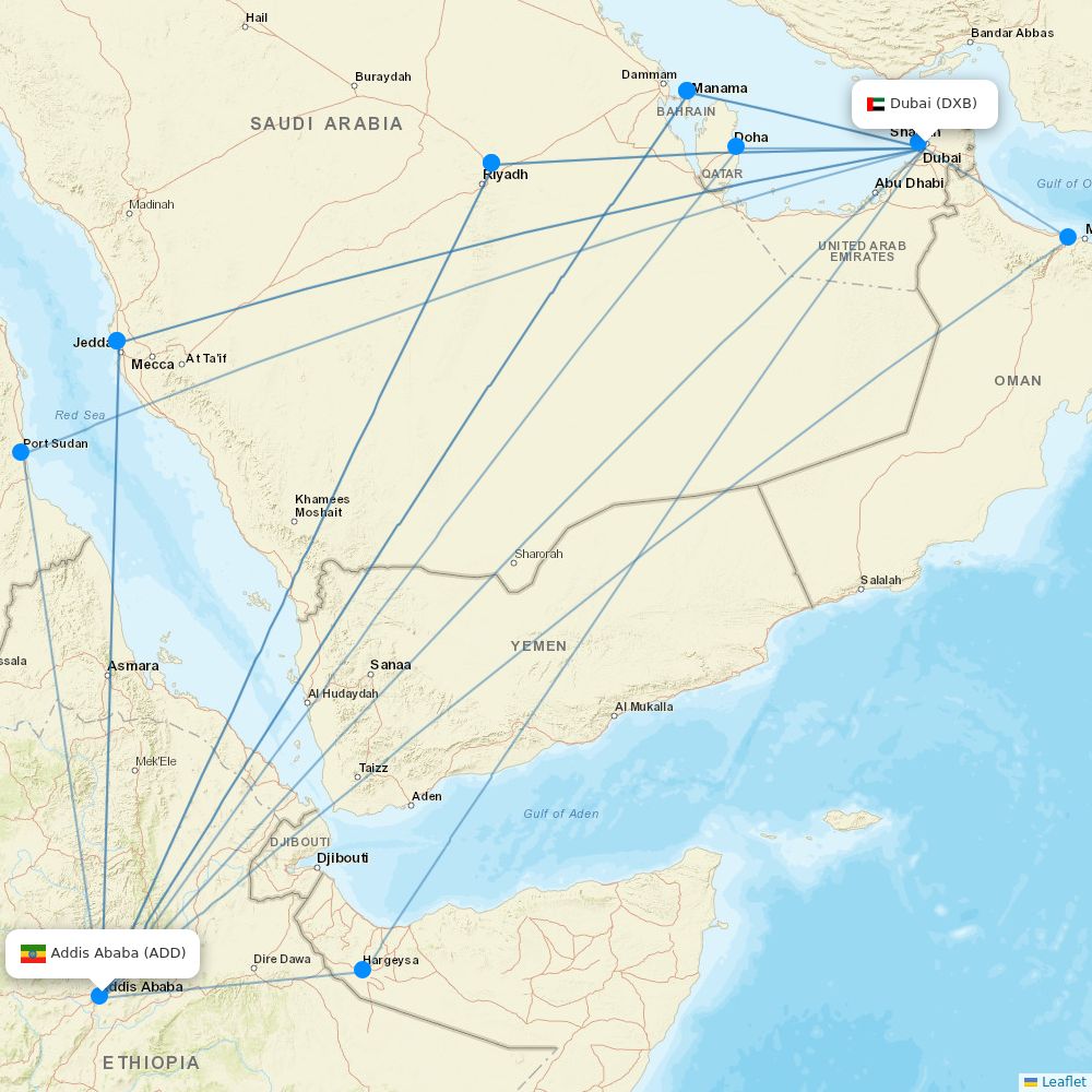 Flydubai routes 2025 – interactive map with all flights - Flight Routes