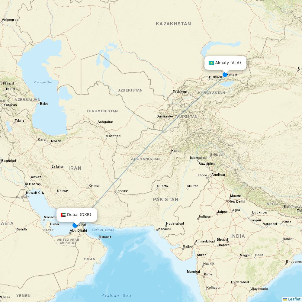 Flydubai routes 2025 – interactive map with all flights - Flight Routes