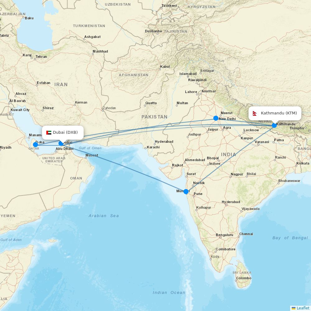 Flydubai routes 2025 – interactive map with all flights - Flight Routes