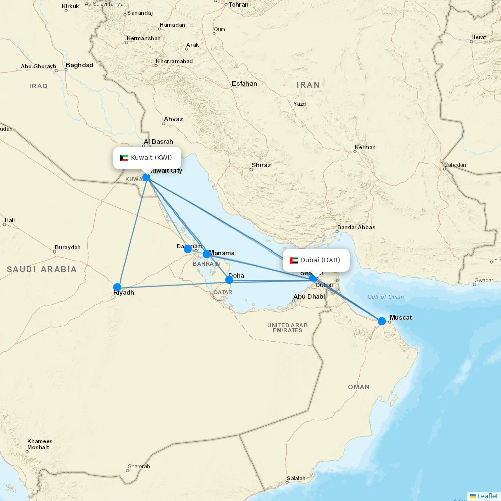 Flydubai routes 2025 – interactive map with all flights - Flight Routes
