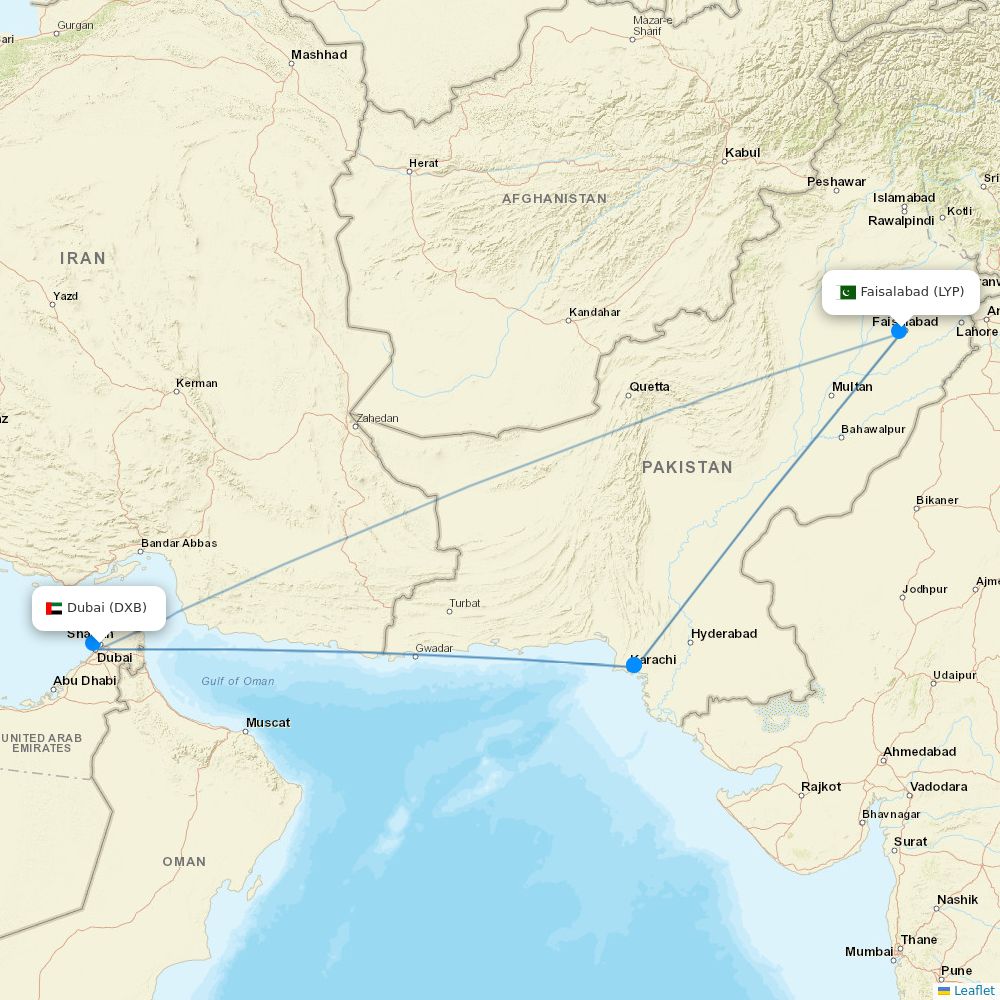 Flydubai routes 2026 – interactive map with all flights - Flight Routes