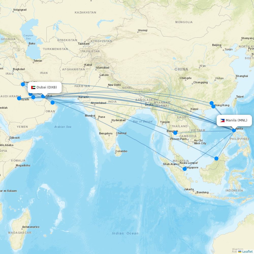 Emirates routes 2025 – interactive map with all flights - Flight Routes