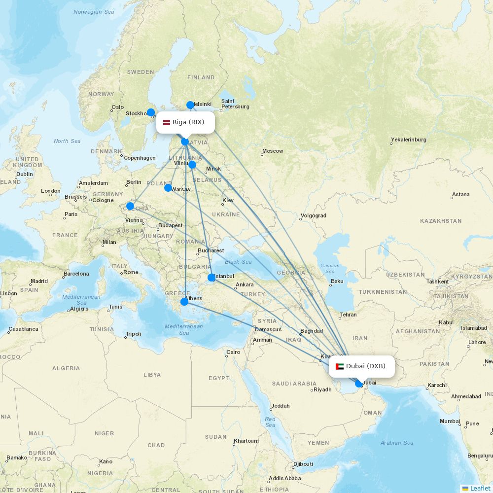 Air Baltic routes 2025 – interactive map with all flights - Flight Routes