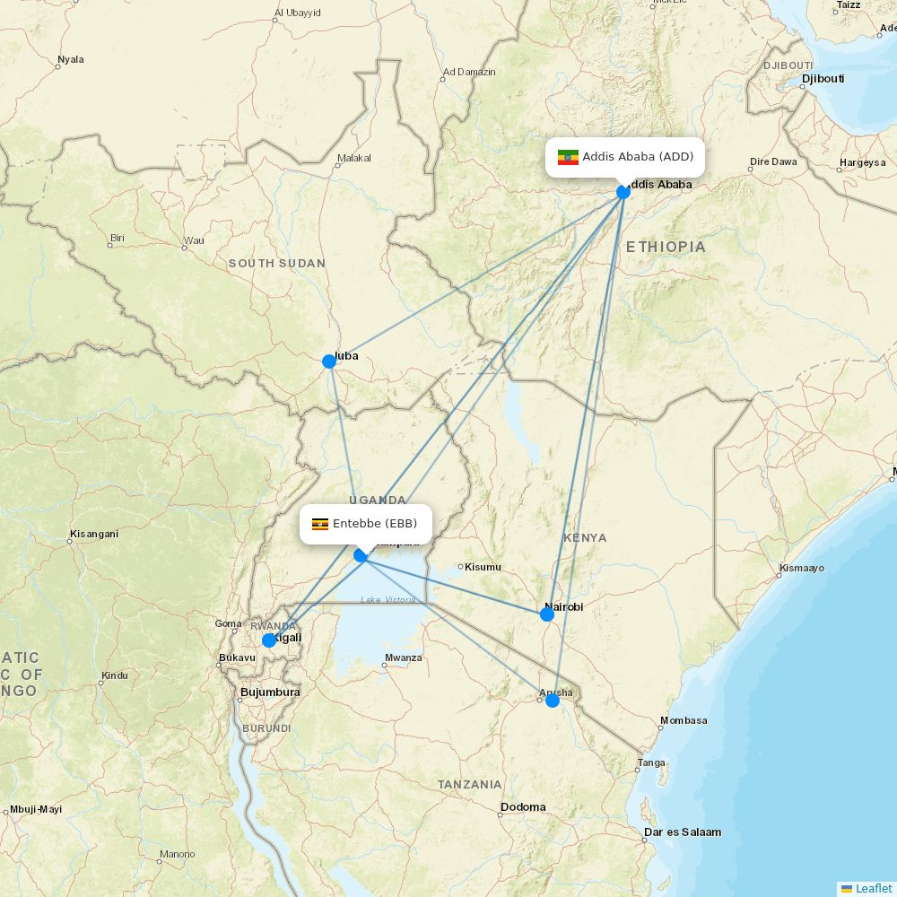 Ethiopian Airlines routes 2025 – map with all flights - Flight Routes
