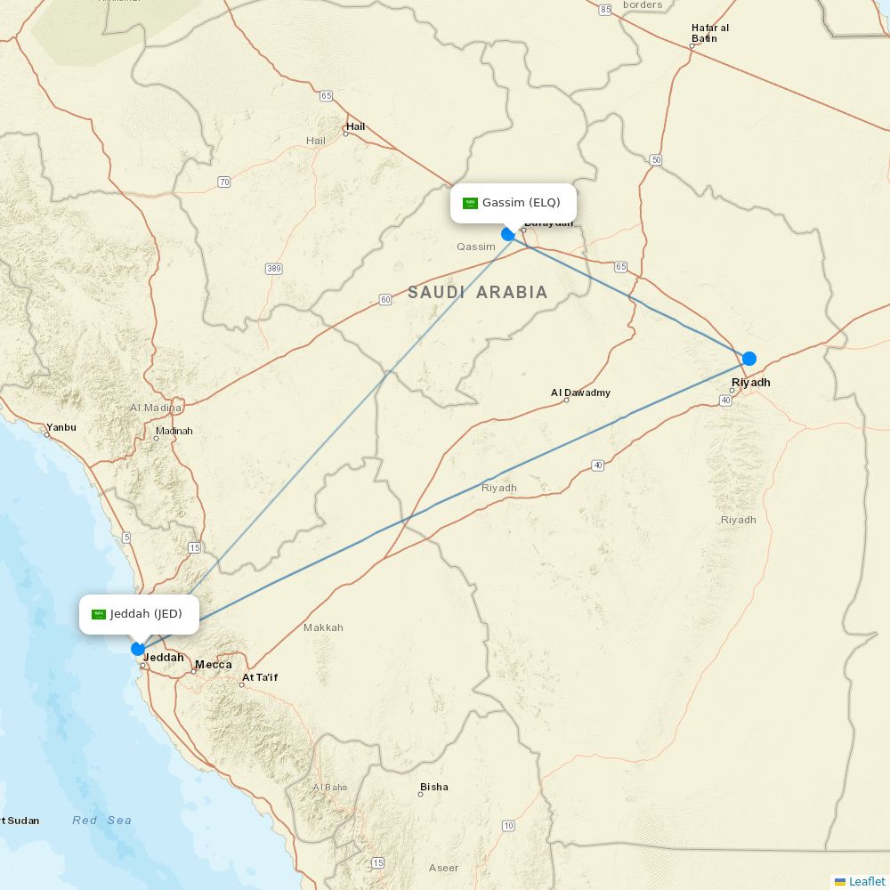 Saudia routes 2026 – interactive map with all flights - Flight Routes