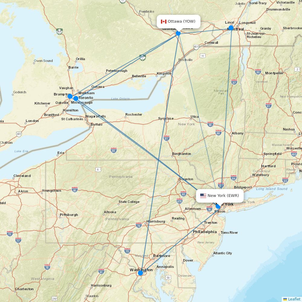 Porter Airlines routes 2025 – map with all flights - Flight Routes