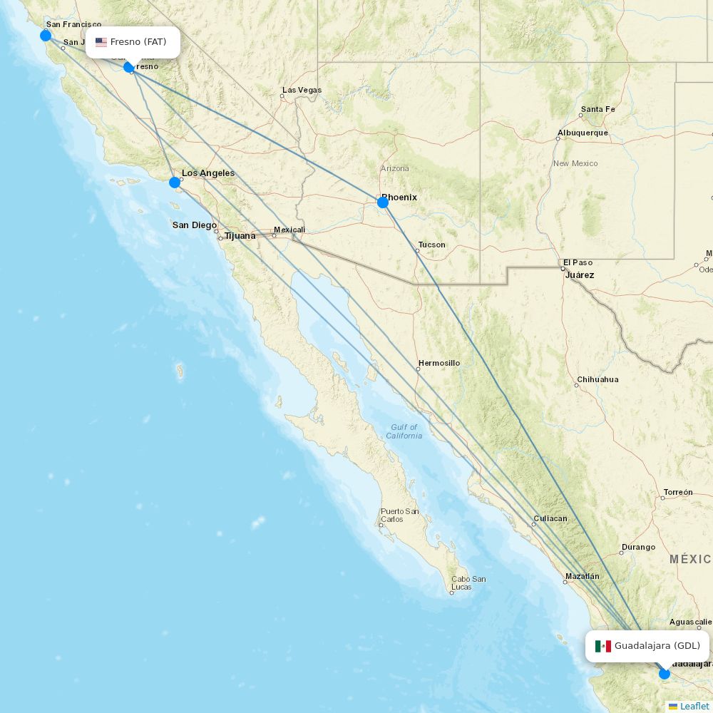 Volaris routes 2026 – interactive map with all flights - Flight Routes