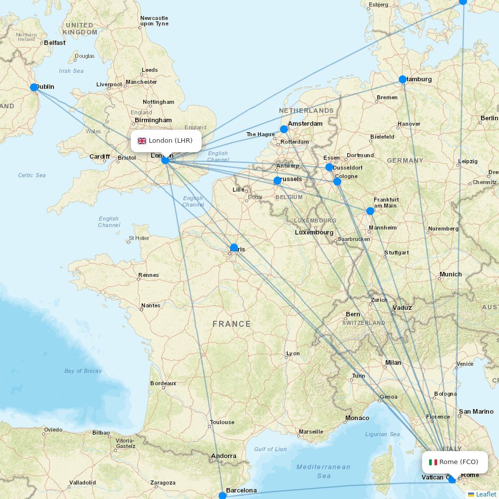 British Airways routes 2025 – map with all flights - Flight Routes