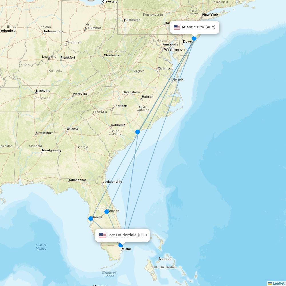 Allegiant Air routes 2026 – map with all flights - Flight Routes