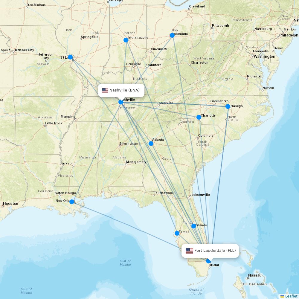 Spirit Airlines routes 2025 – map with all flights - Flight Routes