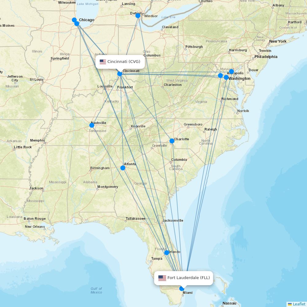Allegiant Air routes 2026 – map with all flights - Flight Routes