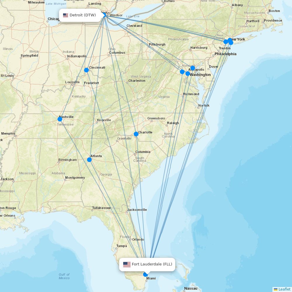 Spirit Airlines routes 2025 – map with all flights - Flight Routes