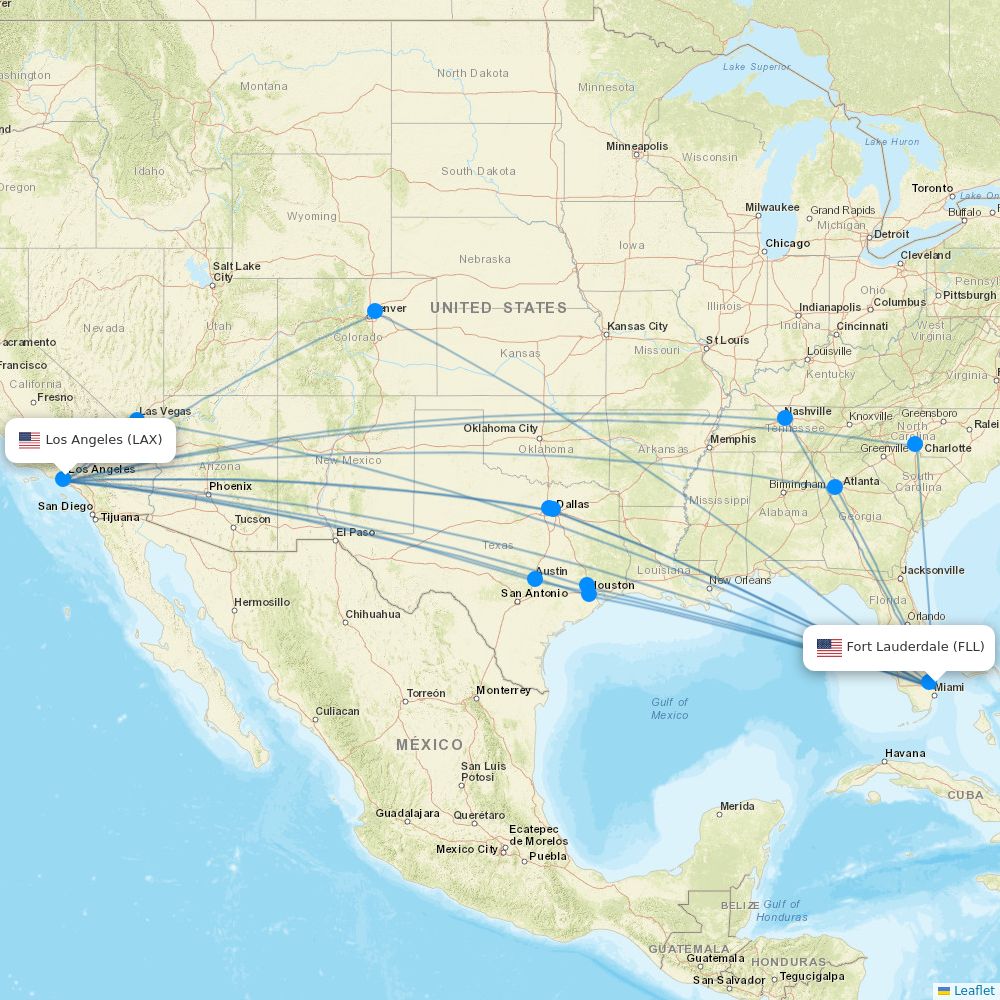 JetBlue routes 2025 – interactive map with all flights - Flight Routes