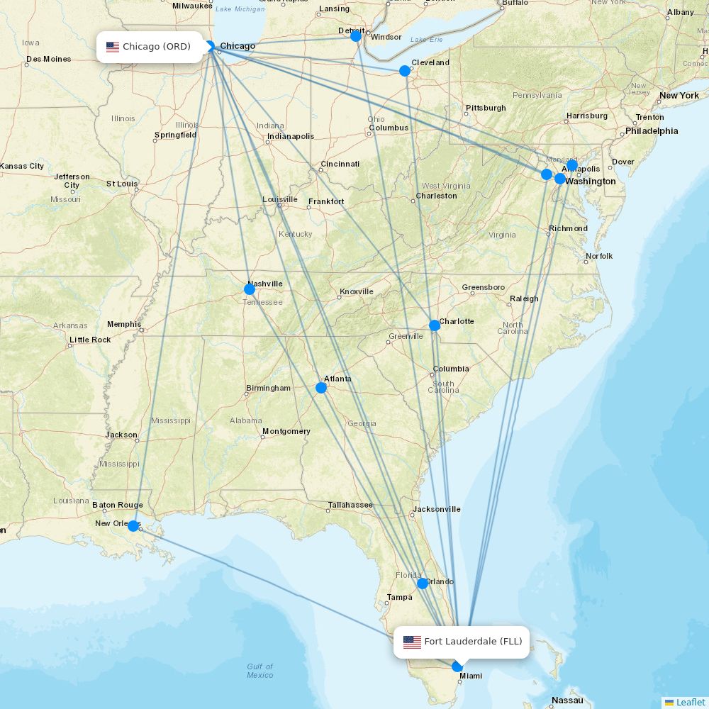 Spirit Airlines routes 2026 – map with all flights - Flight Routes