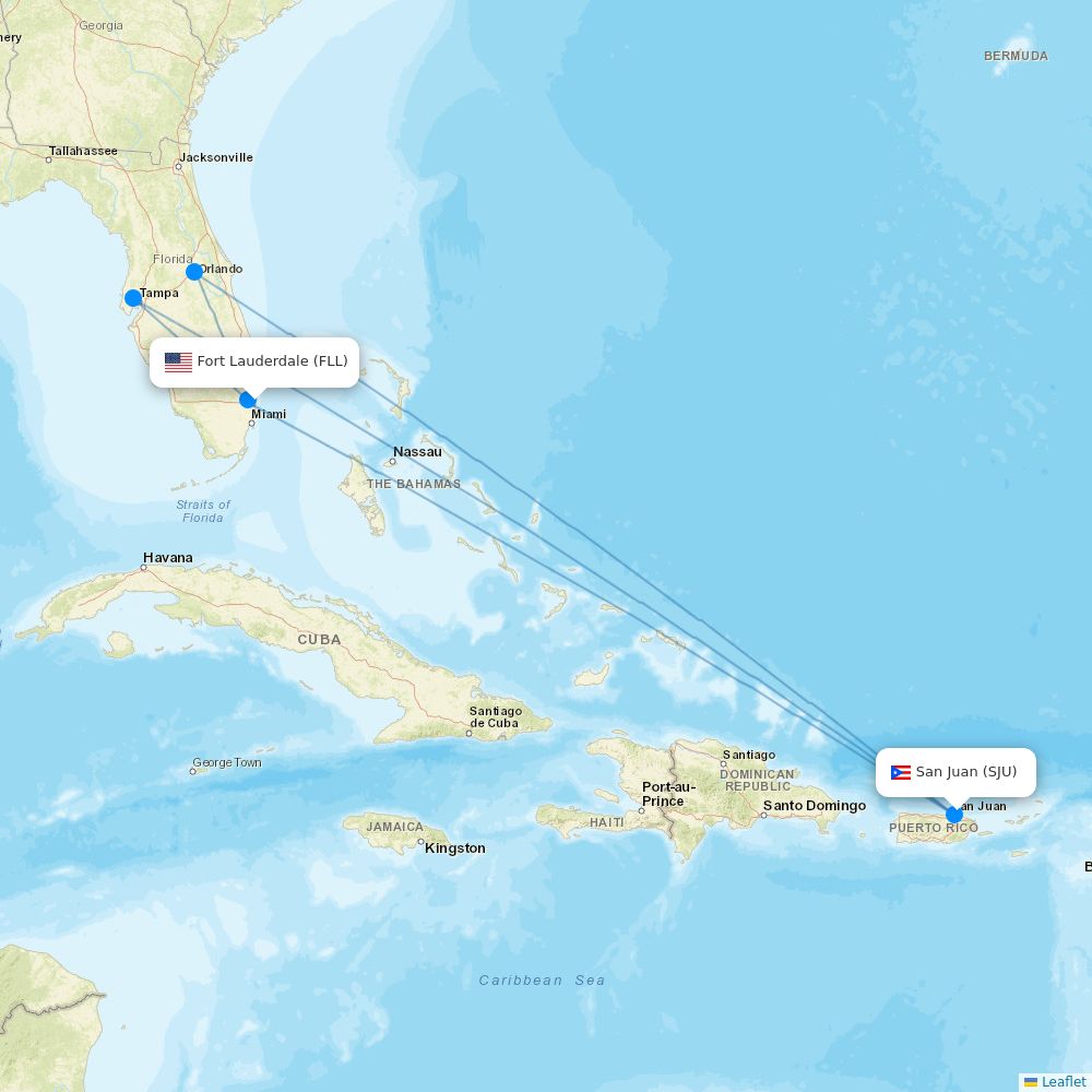 JetBlue routes 2025 – interactive map with all flights - Flight Routes