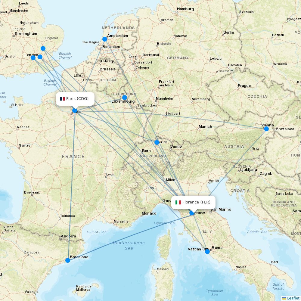 Air France routes 2026 – map with all flights - Flight Routes