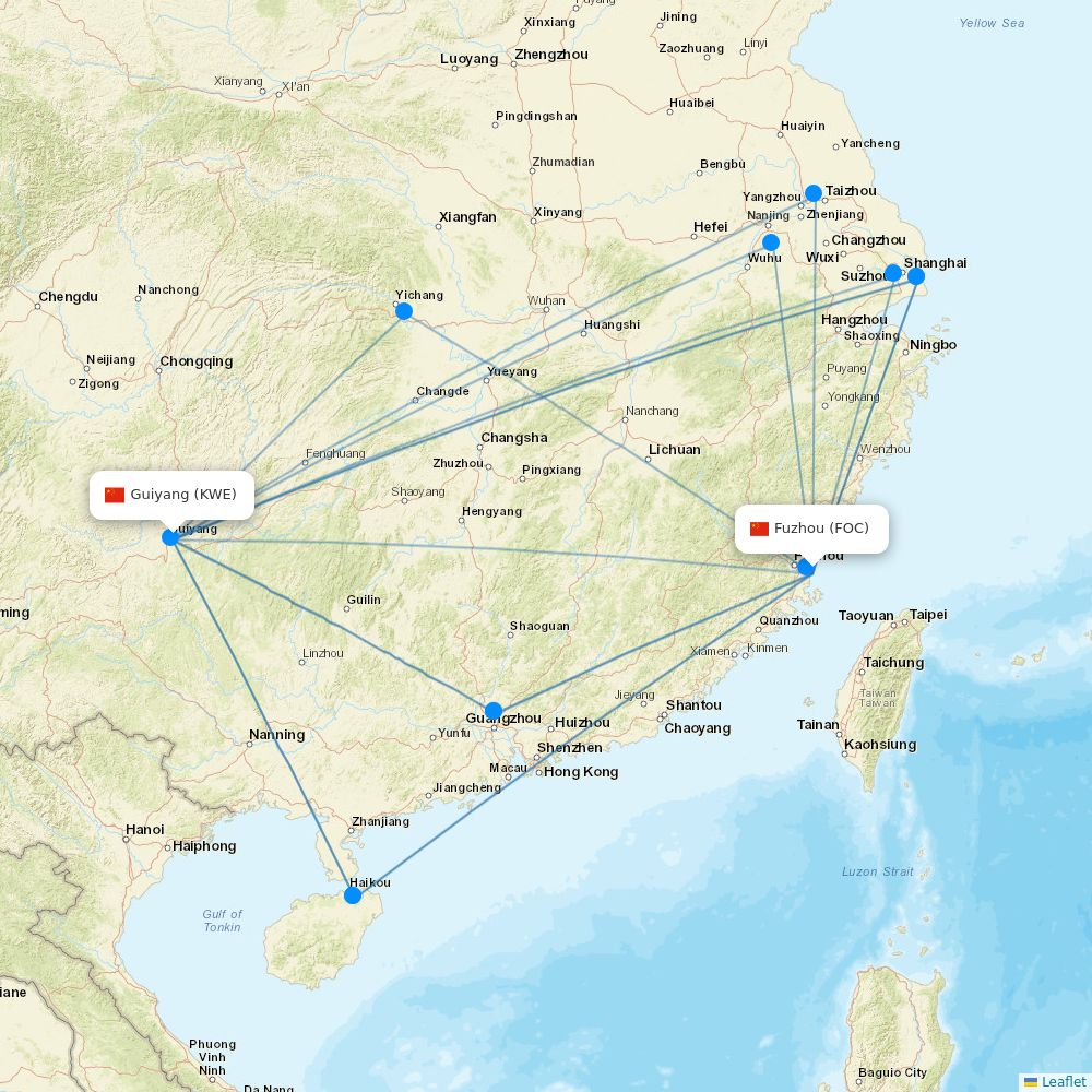 Xiamen Airlines routes 2025 – map with all flights - Flight Routes