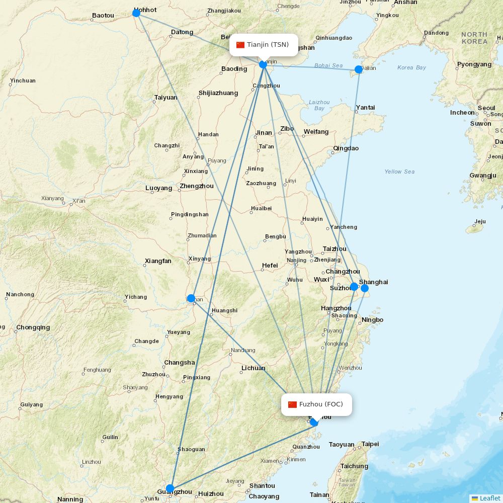 Xiamen Airlines routes 2025 – map with all flights - Flight Routes
