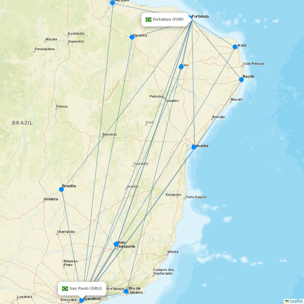 LATAM Airlines routes 2025 – map with all flights - Flight Routes