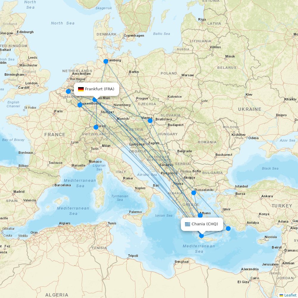 Discover Airlines routes (4Y) 2025, map - Flight Routes