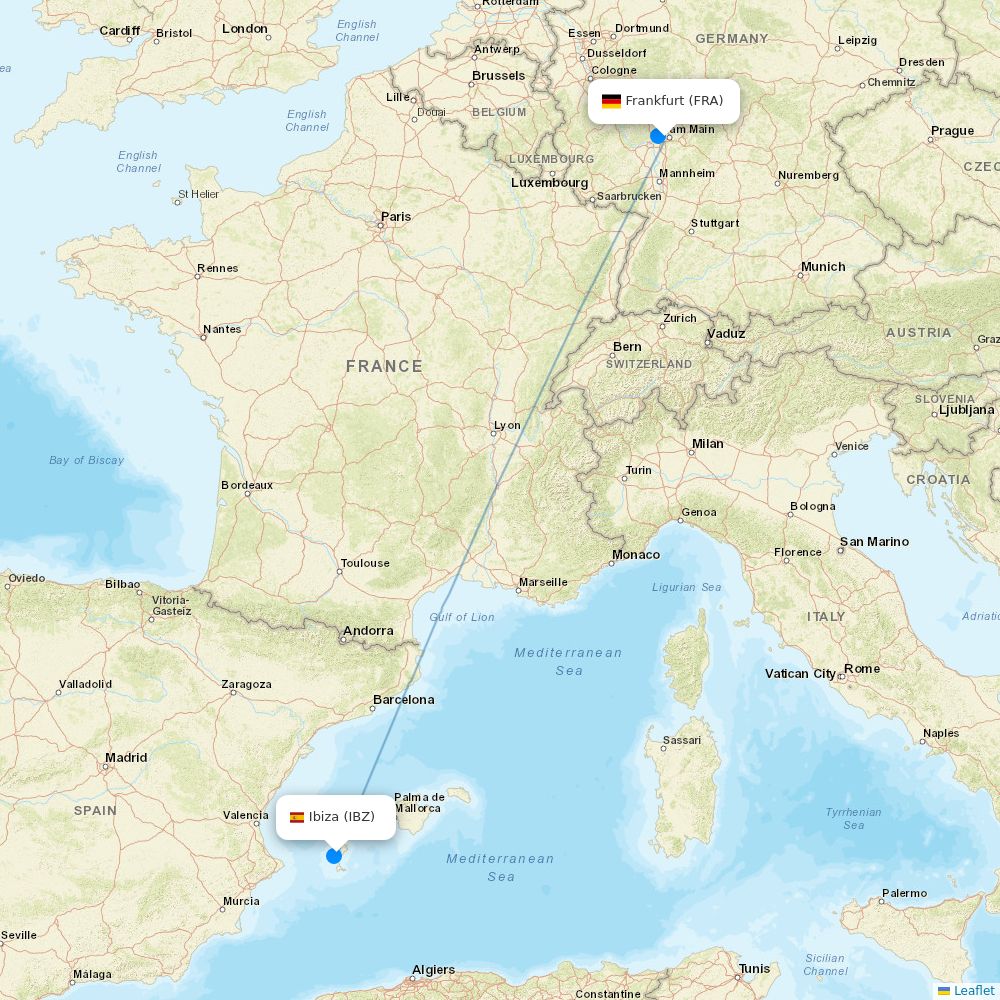 Discover Airlines routes (4Y) 2025, map - Flight Routes
