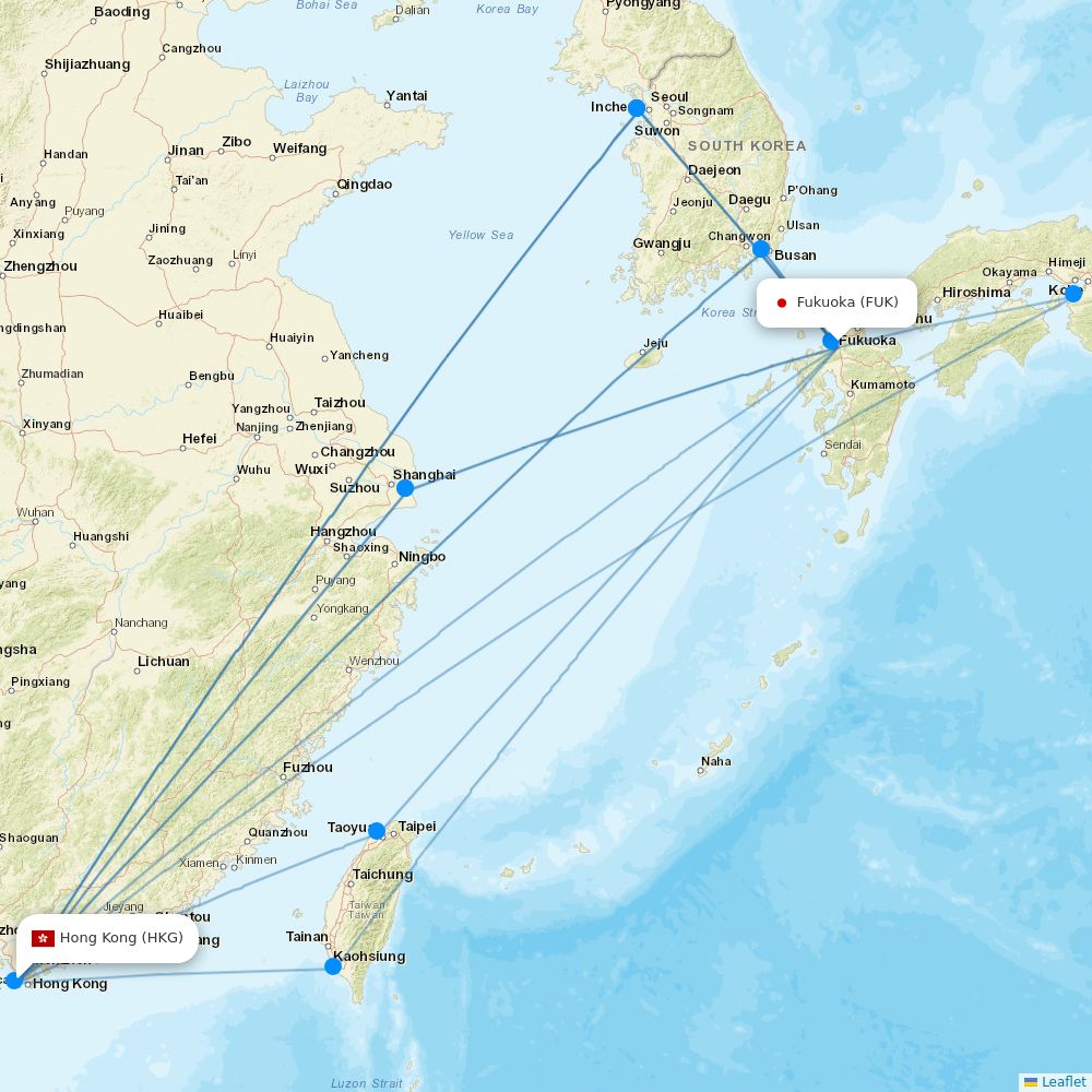 Cathay Pacific airline routes (CX) 2026, map - Flight Routes