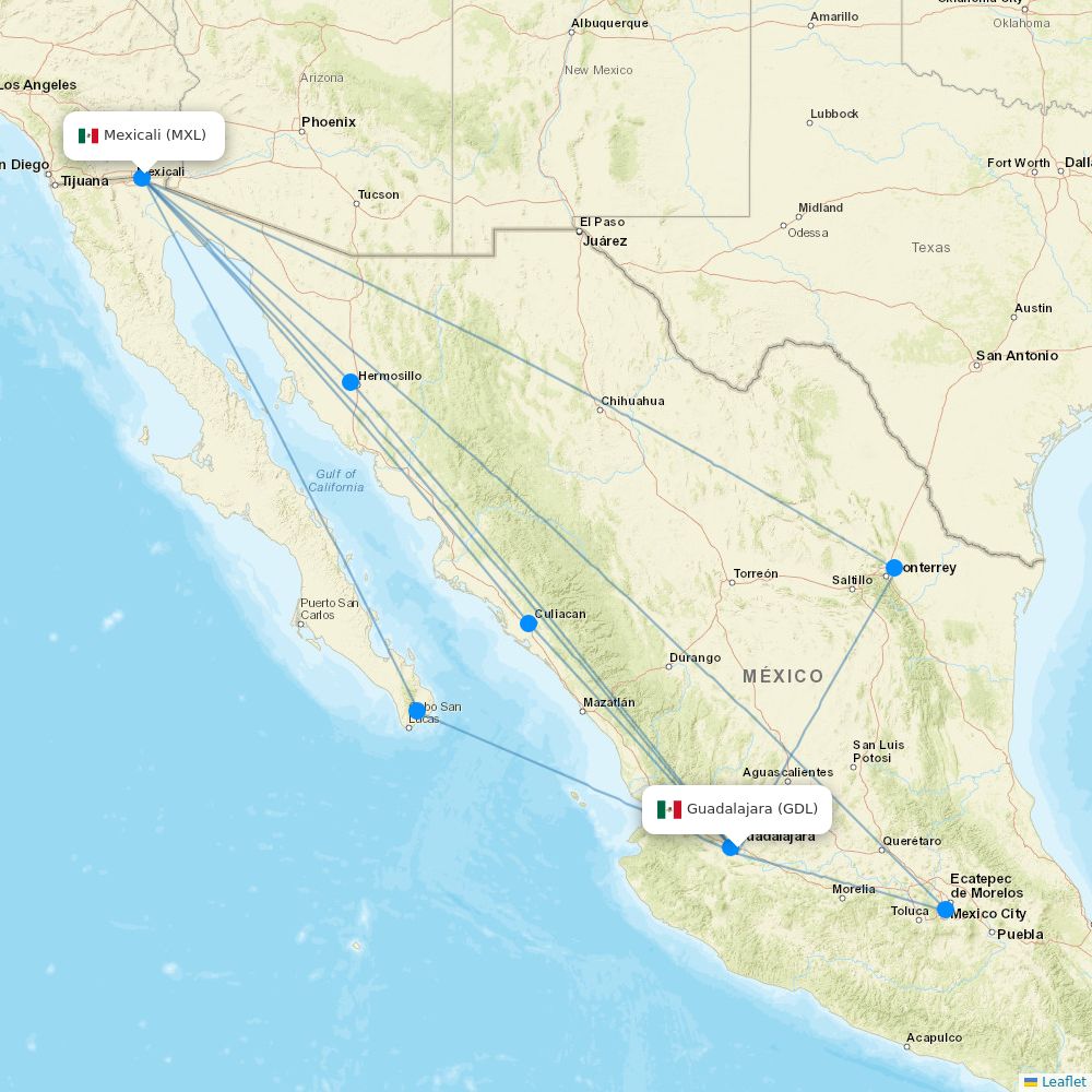 Volaris routes 2025 – interactive map with all flights - Flight Routes