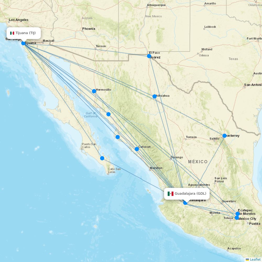 Viva Aerobus routes 2025 – map with all flights - Flight Routes