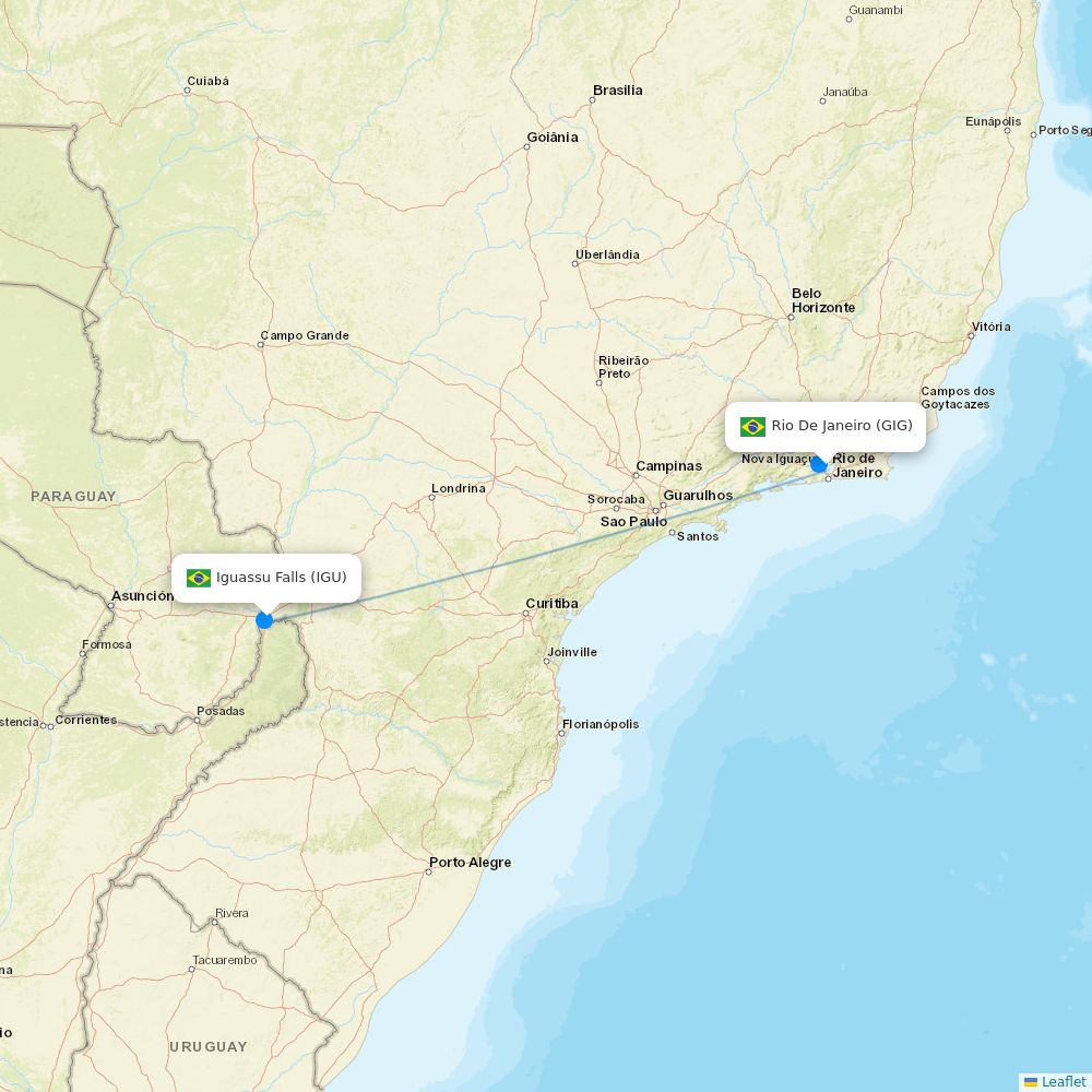 Gol routes 2026 – interactive map with all flights - Flight Routes