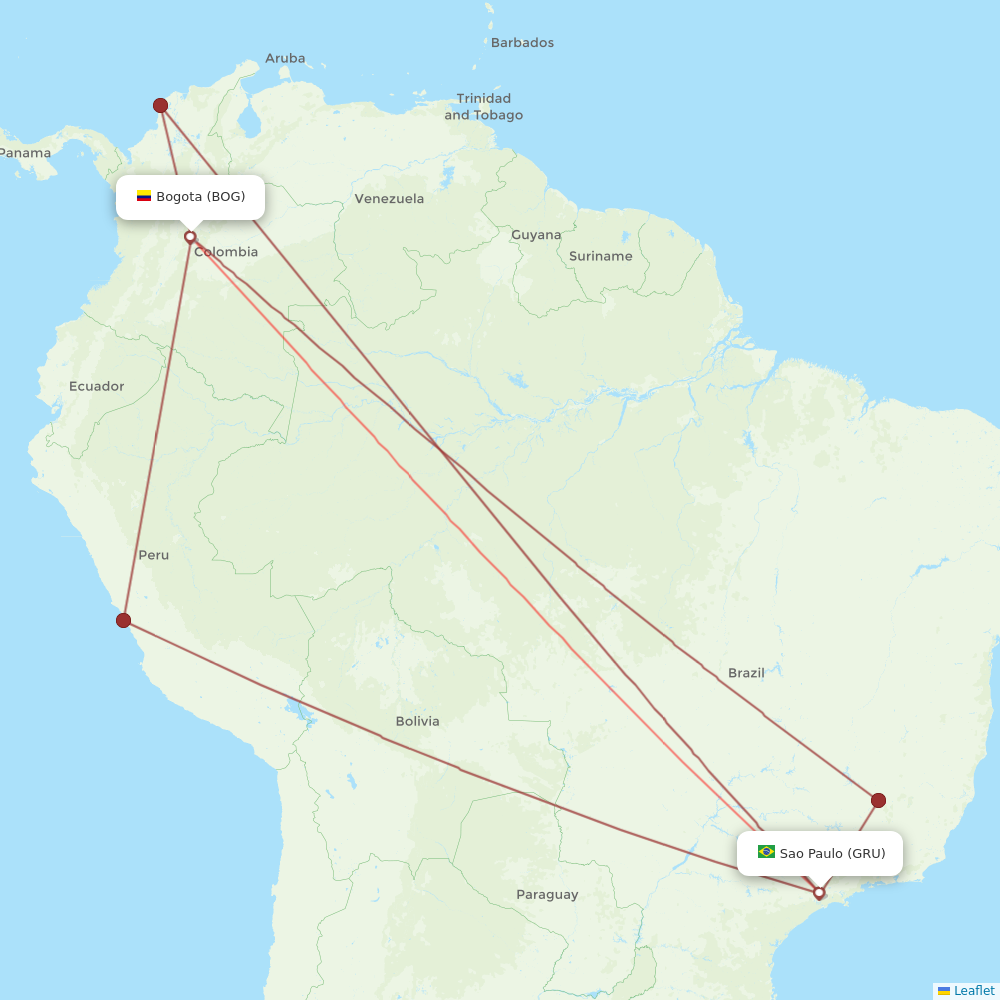 Avianca routes 2025 – interactive map with all flights - Flight Routes