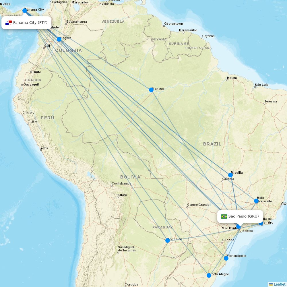Copa Airlines routes 2025 – map with all flights - Flight Routes