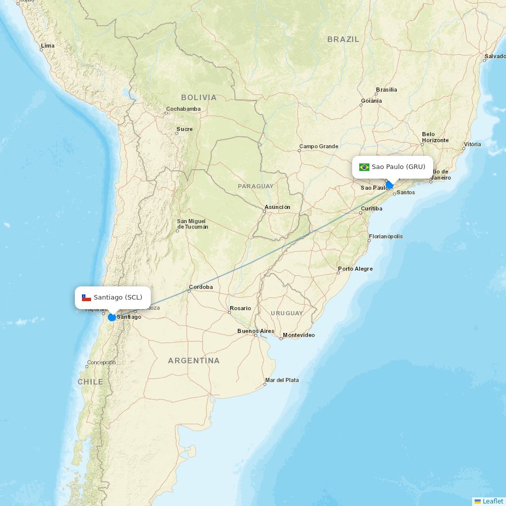 LATAM Airlines routes 2025 – map with all flights - Flight Routes
