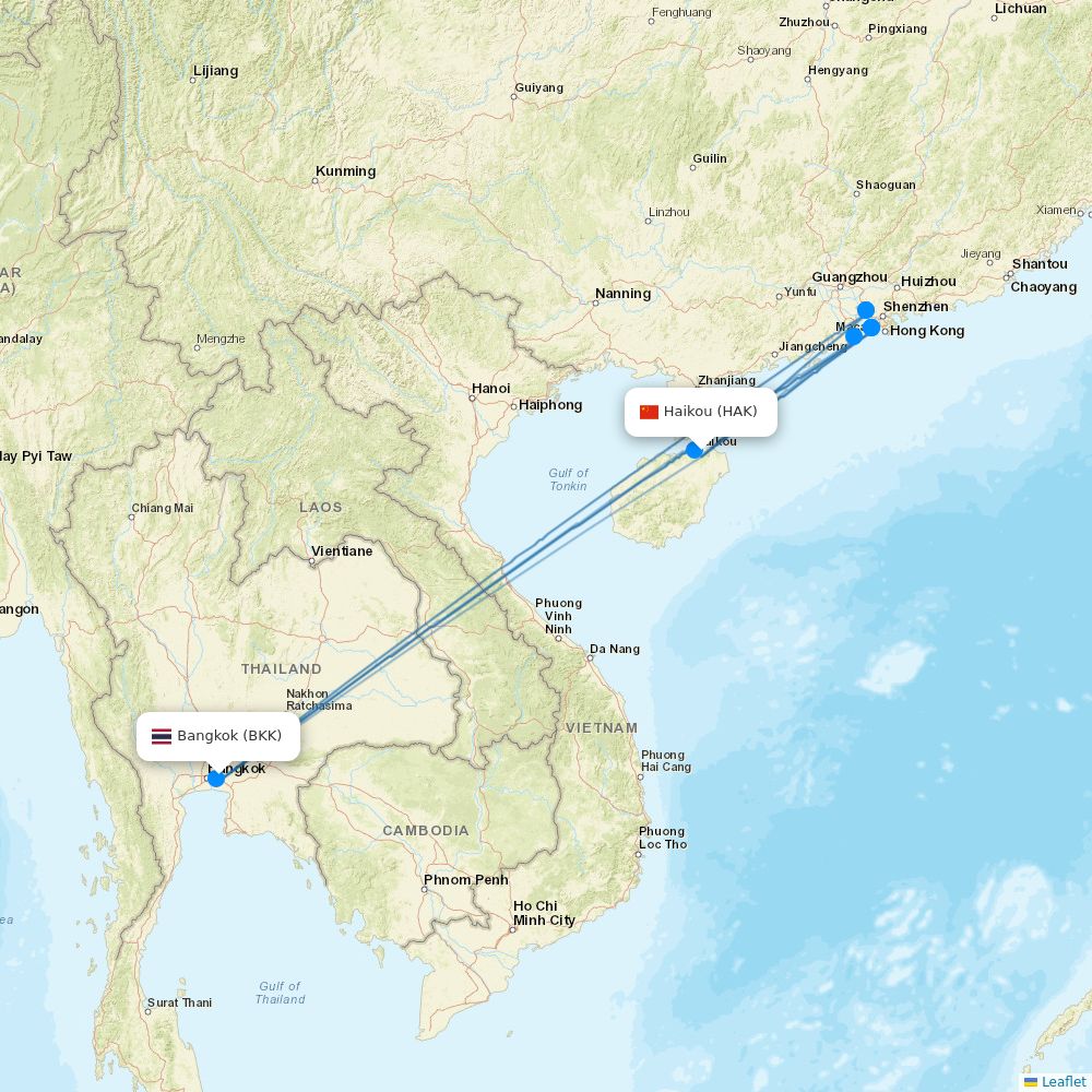 Hainan Airlines routes 2025 – map with all flights - Flight Routes
