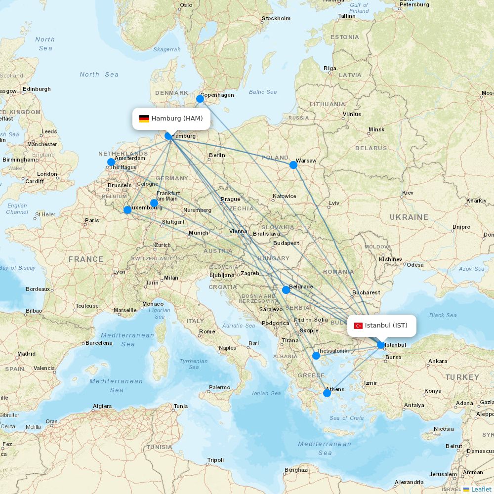 Turkish Airlines routes 2025 – map with all flights - Flight Routes