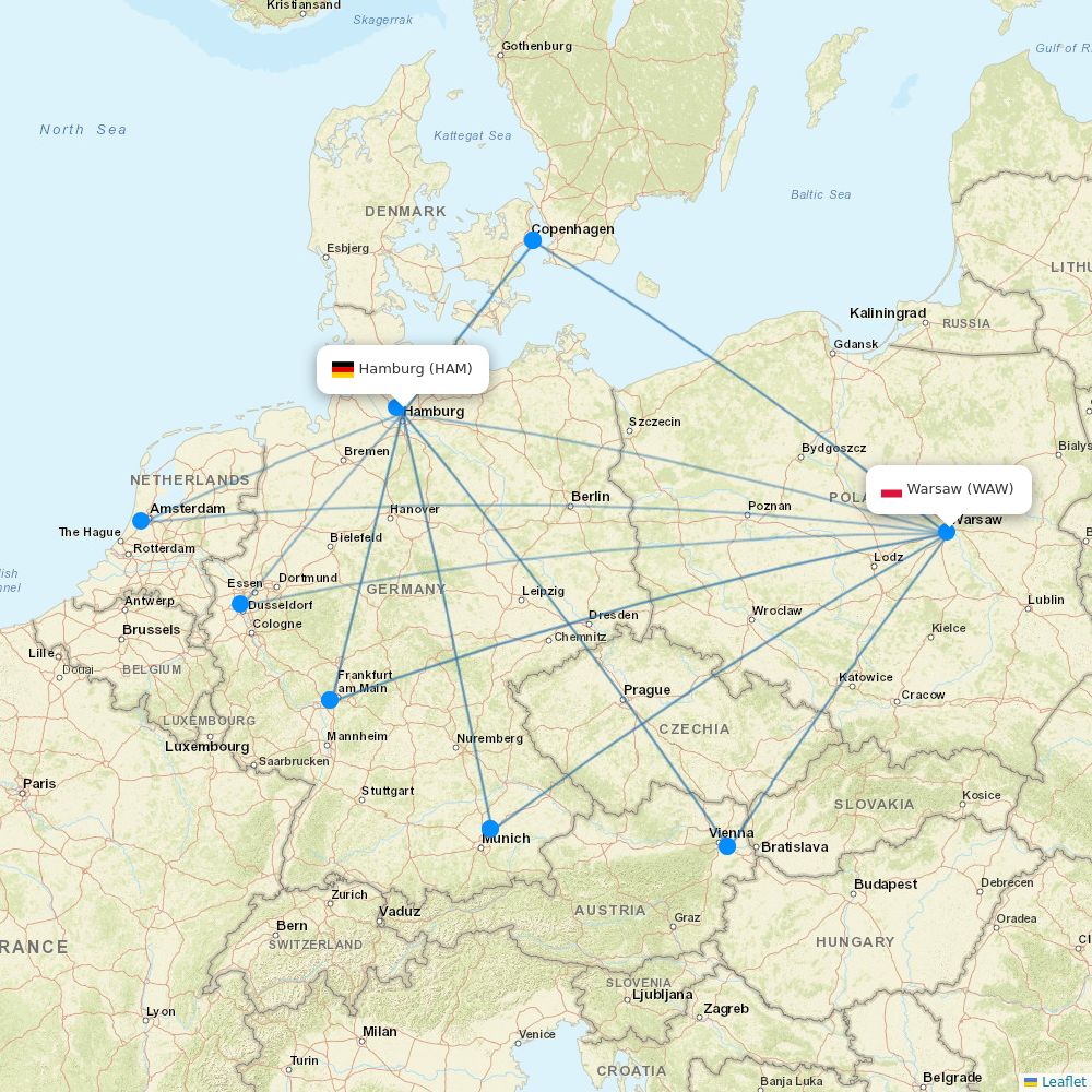LOT Polish Airlines routes 2025 – map with all flights - Flight Routes