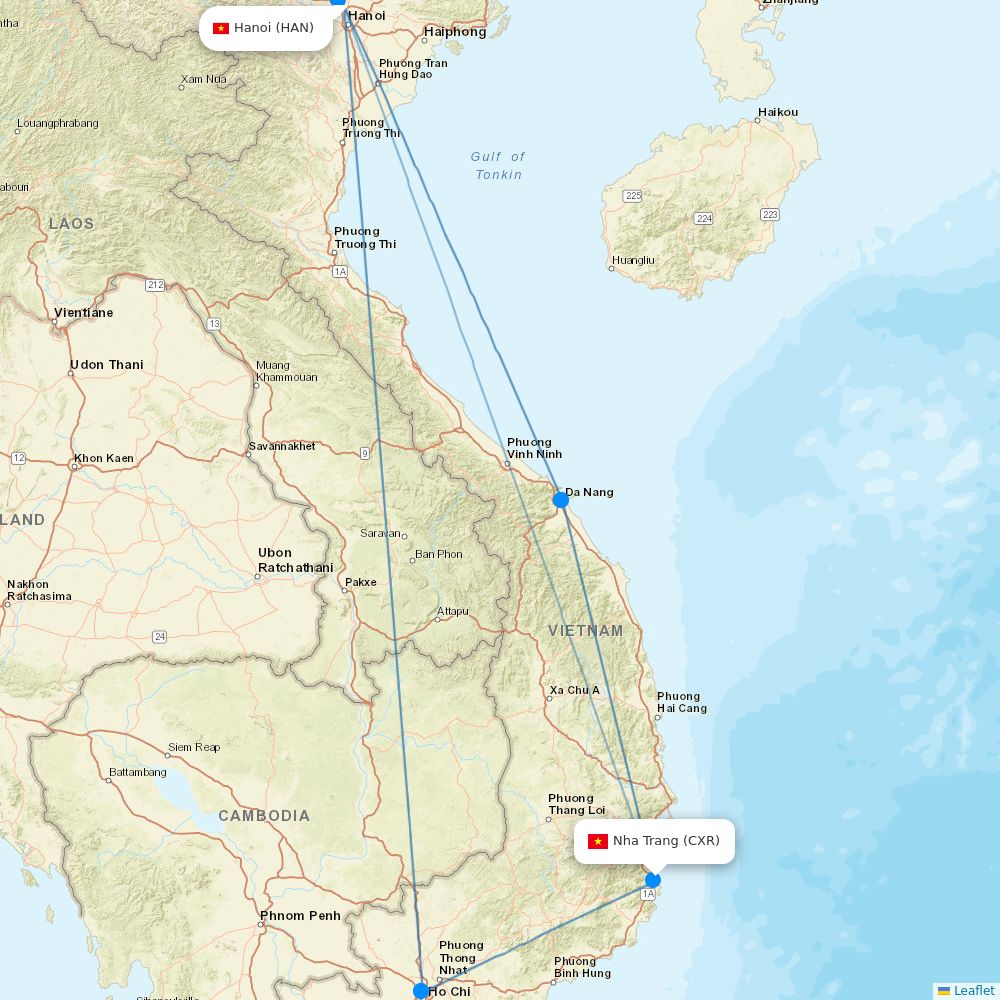 Vietnam Airlines routes 2025 – map with all flights - Flight Routes