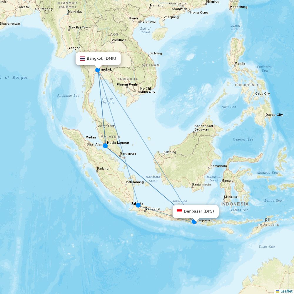 Thai AirAsia routes 2025 – map with all flights - Flight Routes