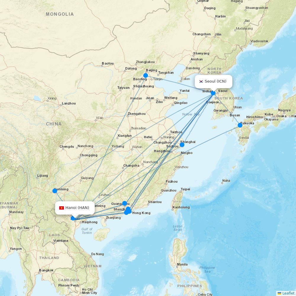 VietJet Air routes 2026 – interactive map with all flights - Flight Routes