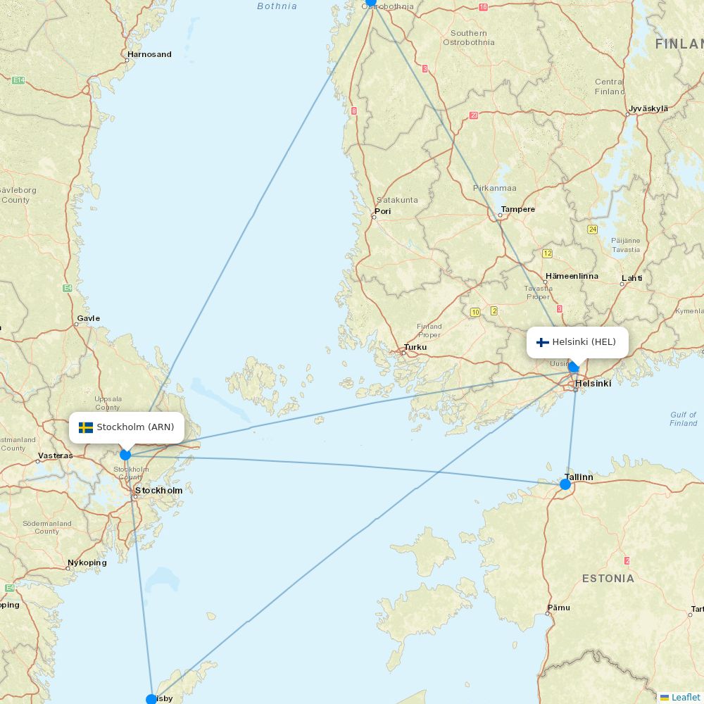 Finnair routes 2025 – interactive map with all flights - Flight Routes